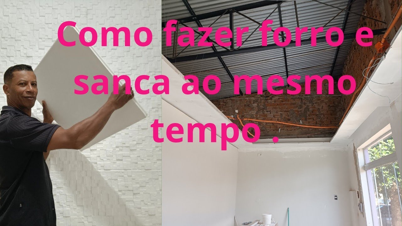 Como fazer forro e sanca ao mesmo tempo 🪚🔨 - YouTube