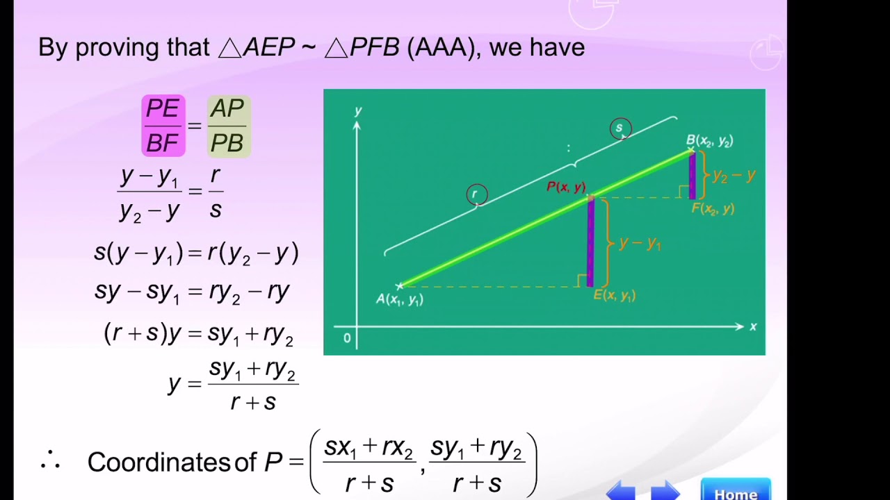 Mathematics Form 3 Chapter 8 part 4 Point of Division - YouTube