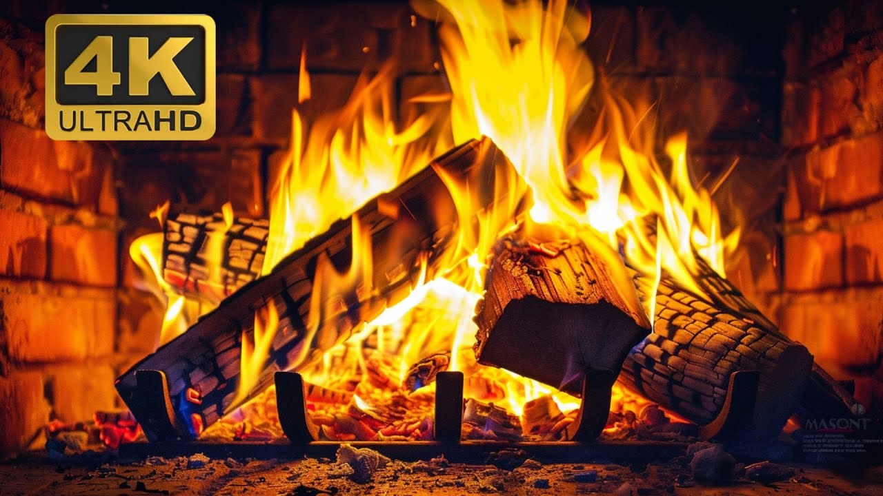 🔥 All-Night Fire: 12 HOURS of Relaxing Fireplace Sounds in 4K ...