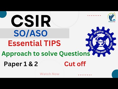 Approach to solve csir aso so paper |csir aso cut off |csir aso ...