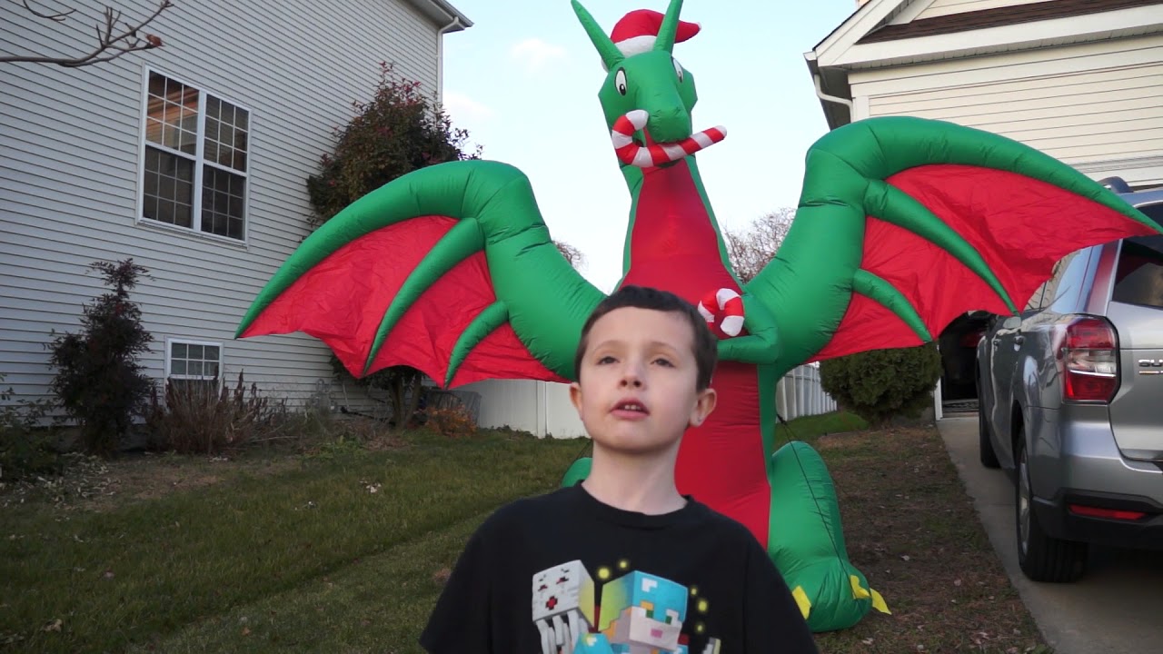 Santa riding a giant elephant, a Christmas dragon, and other ...