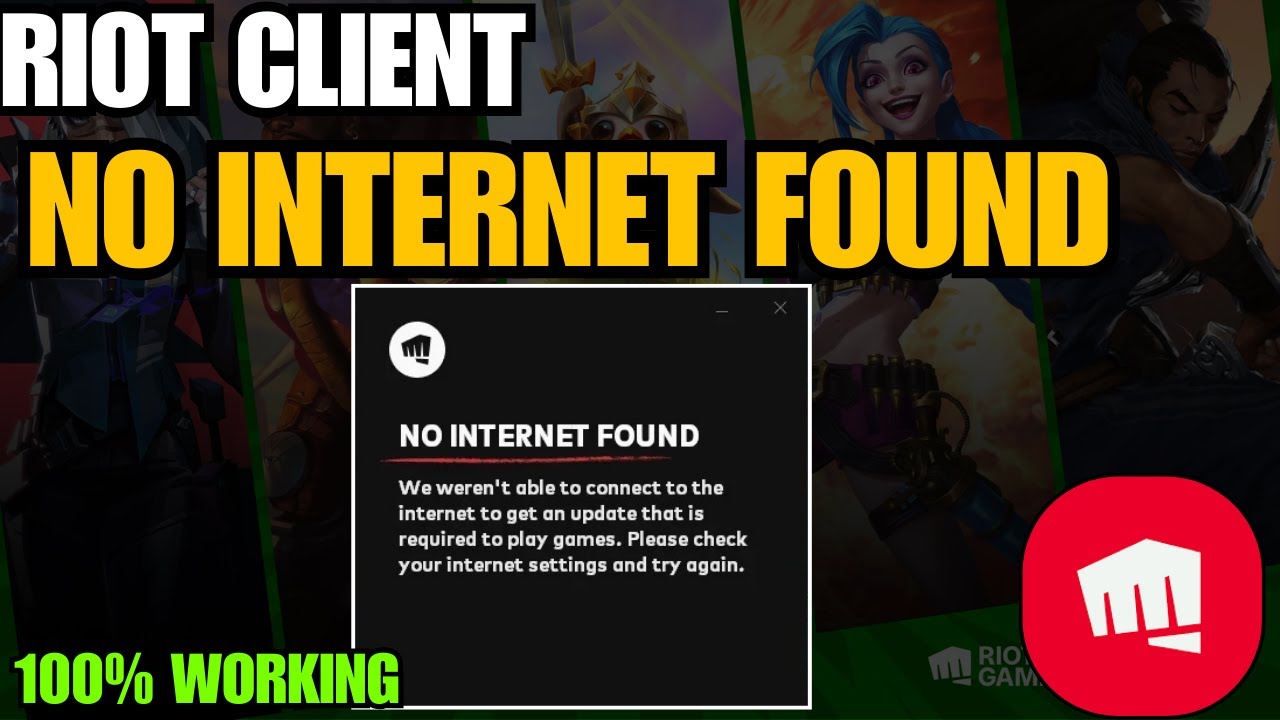 How To Fix Riot Client No Internet Found In Windows - YouTube