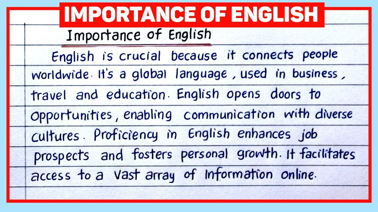 Importance Of English Paragraph Writing #paragraphwriting - YouTube