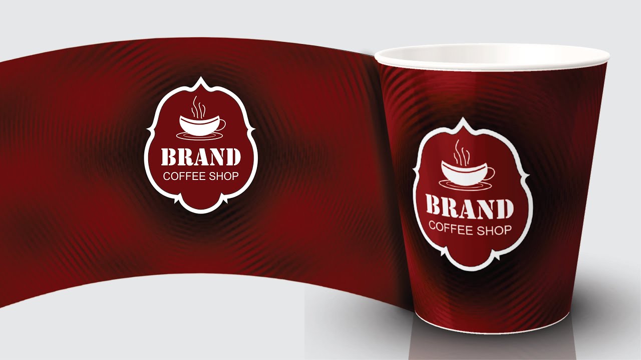 Paper cup sleeve Design in coreldraw | Coffee Cup | Logo Design - YouTube
