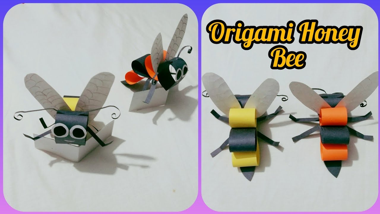 Origami Honey Bee | How to make easy paper bee - YouTube