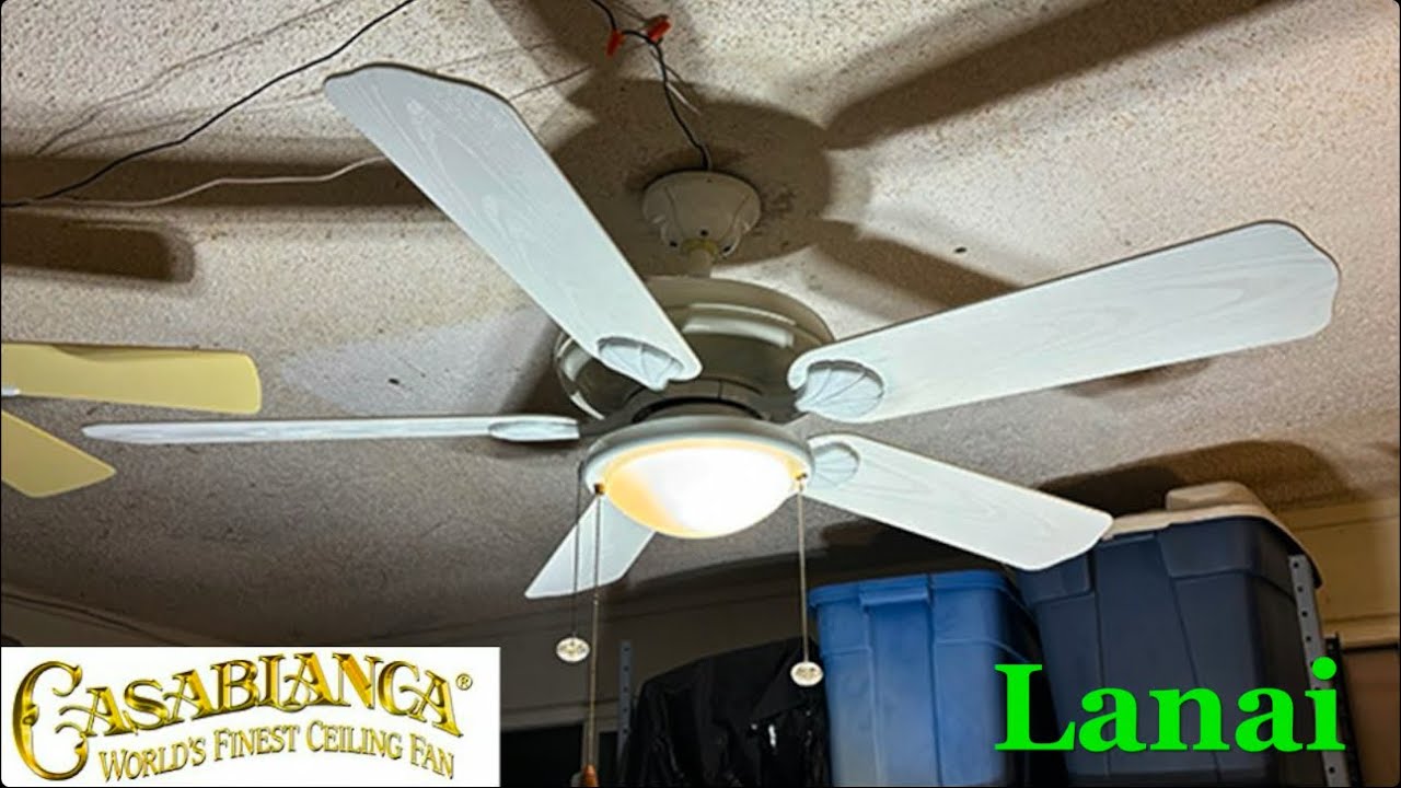 53” Casablanca Lanai ceiling fan (Snow White, 1-3, with the light kit ...