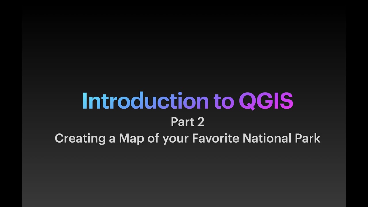 QGIS Introduction Part 2 - YouTube