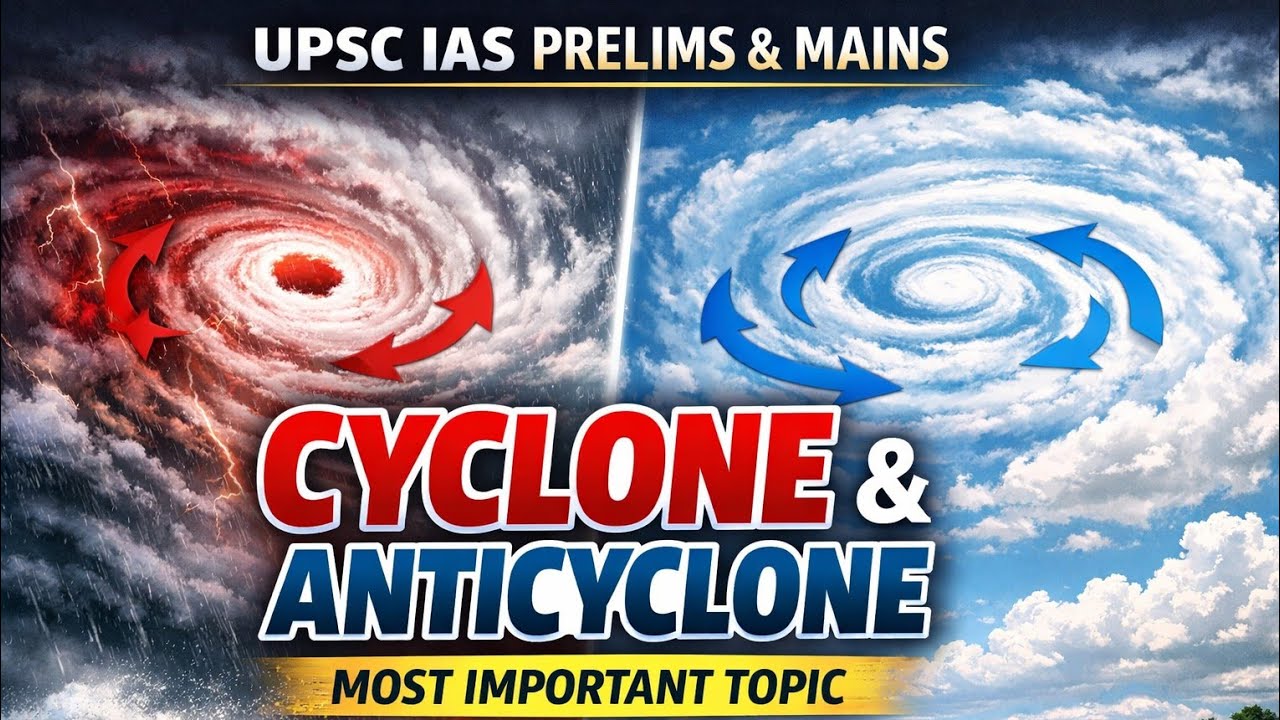 Cyclone & Anticyclone Explained | चक्रवात और प्रतिचक्रवात | UPSC IAS ...