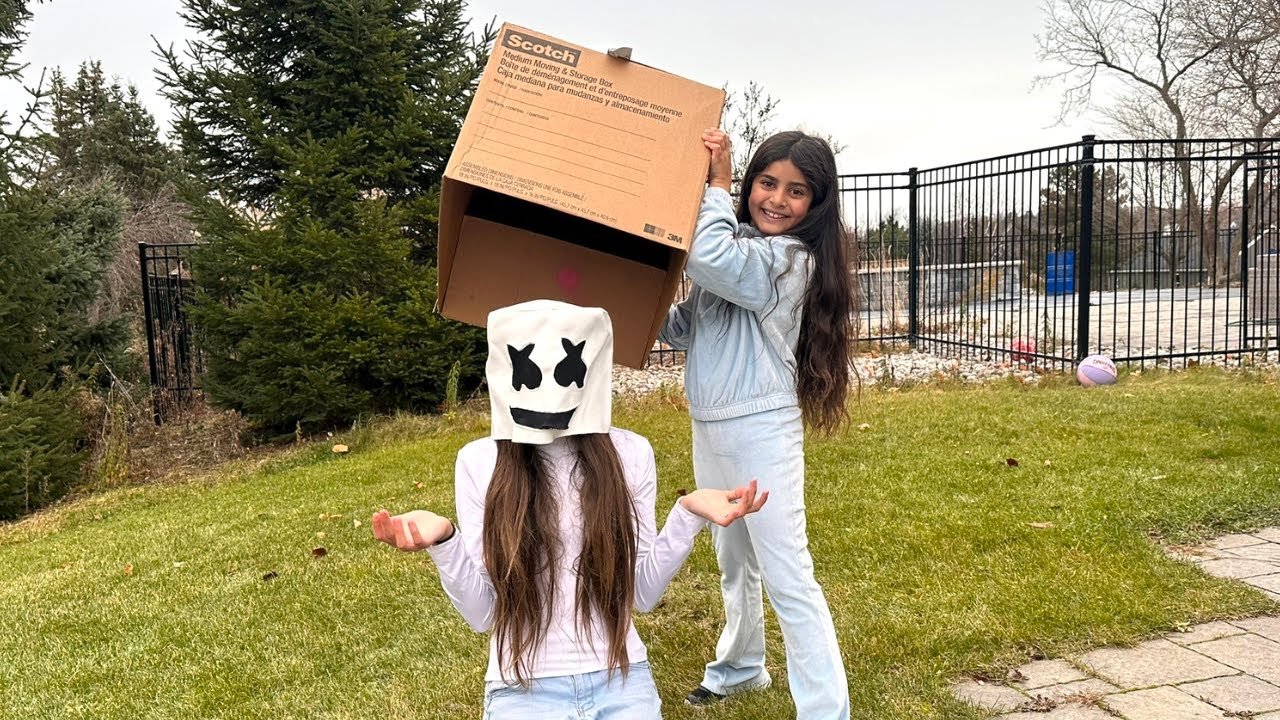 Deema and Sally Play Hide and Seek with Face Mask - YouTube
