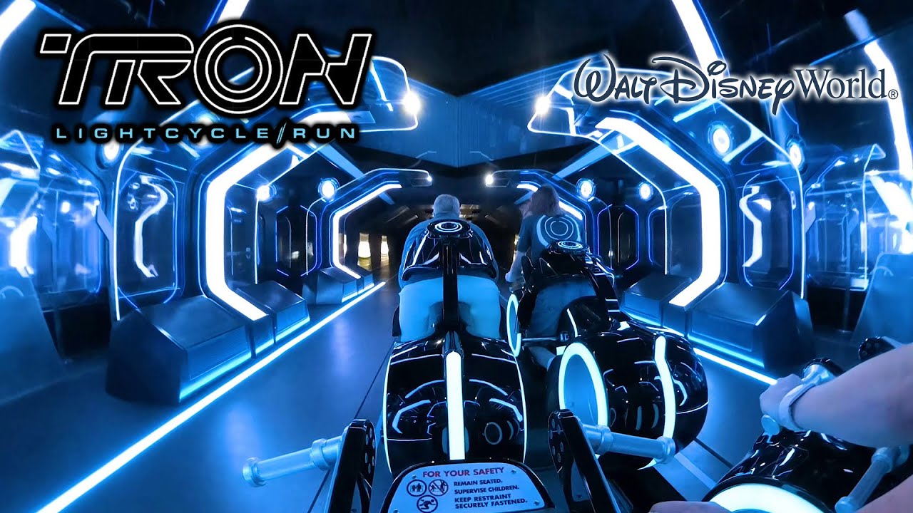 TRON Lightcycle Run Roller Coaster On Ride 4K POV with Queue Walt ...