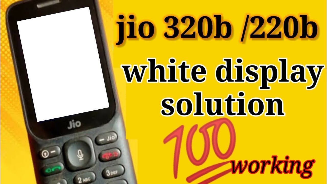 jio 320b white display solution || jio 320 white display jumper || jio ...