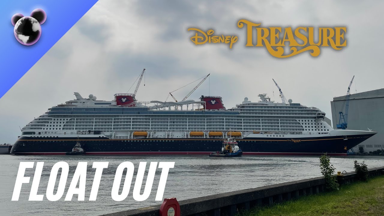 Disney Treasure - Float Out at Meyer Werft Papenburg Germany - YouTube