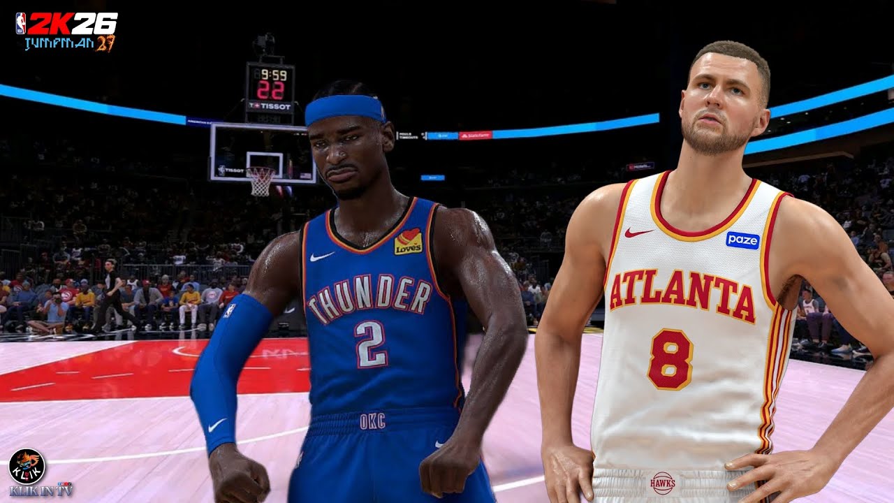 NBA2K26 ANDROID | OKC THUNDER vs HAWKS [NEW LINE UP] ULTRA HIGH ...