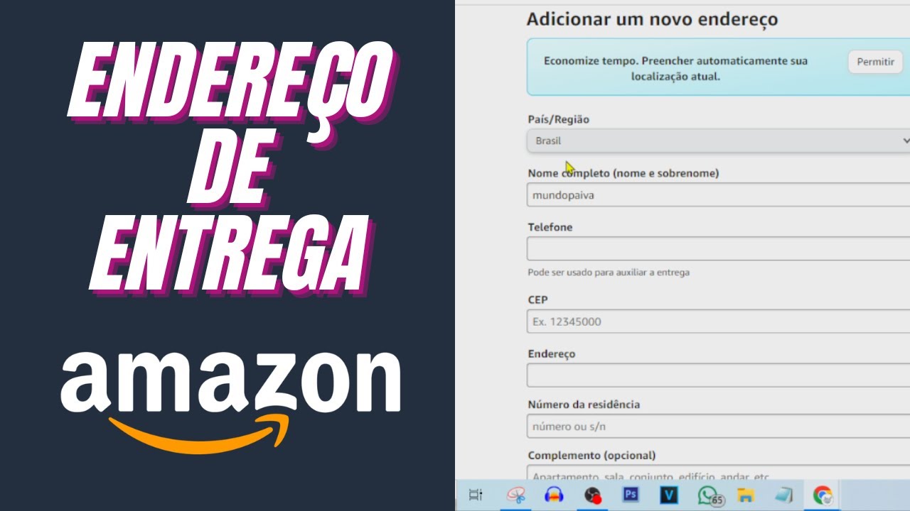 ADICIONAR ENDEREÇO DE ENTREGA NO SITE DA AMAZON | 2024! - YouTube