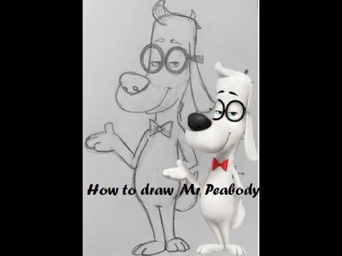 How to draw Mr Peabody from Mr Peabody and Sherman - YouTube