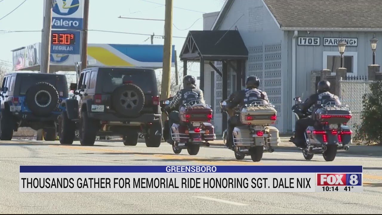 Thousands gather for memorial ride honoring Sgt. Dale Nix - YouTube