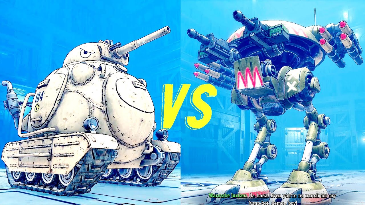 Tank vs Jumper Bot boss fight - SAND LAND - YouTube