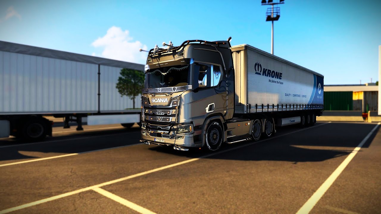Realistic driving at night with Realistic Graphics ETS 2 - YouTube