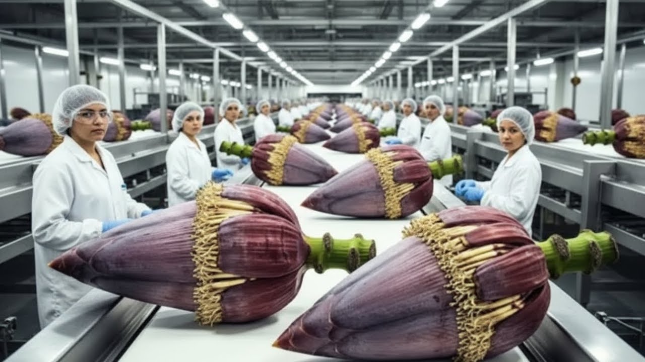 Inside a High Tech banana blossom Factory You’ve Never Seen Before ...