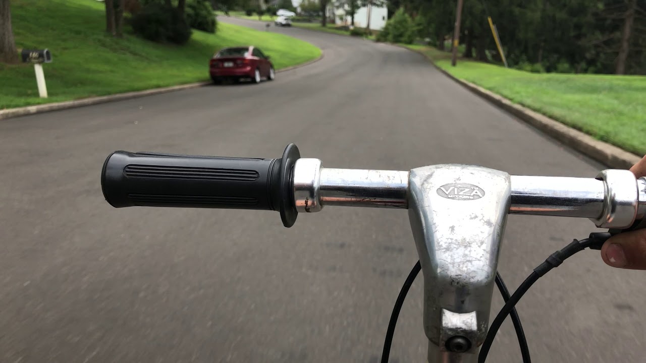 Viza 33cc scooter I built from the junkyard (stock) - YouTube