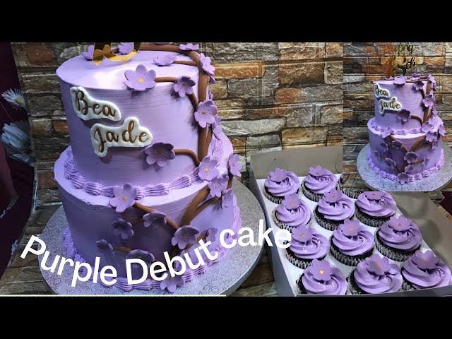 18th Birthday Cake Purple