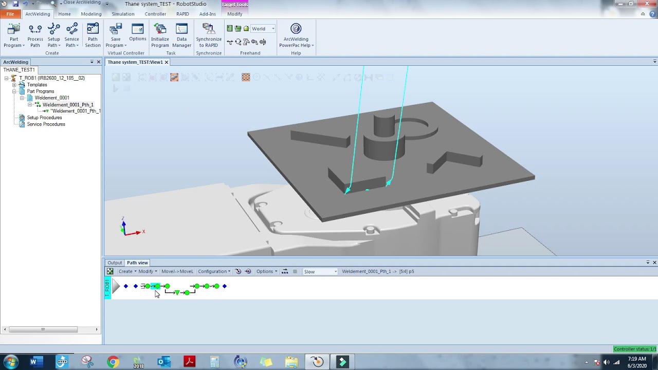 Creating Search_Arc Welding 1 Robot Studio - YouTube