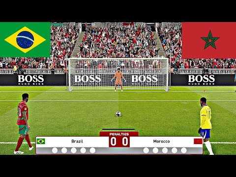 BRAZIL VS MOROCCO FULL PENALTY SHOOTOUT | BRA VS MAR HIGHLIGHTS