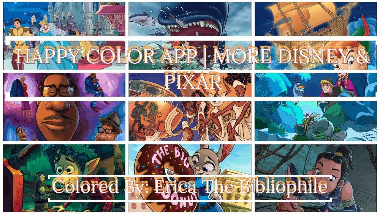 HAPPY COLOR APP | DISNEY & PIXAR | COLOR BY NUMBER #DISNEY #PIXAR # ...