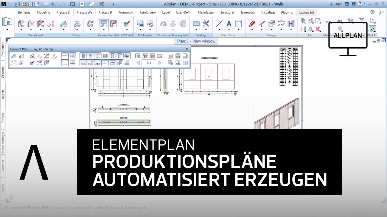 Produktionspläne automatisch erzeugen mit Allplan und dem Elementplan ...