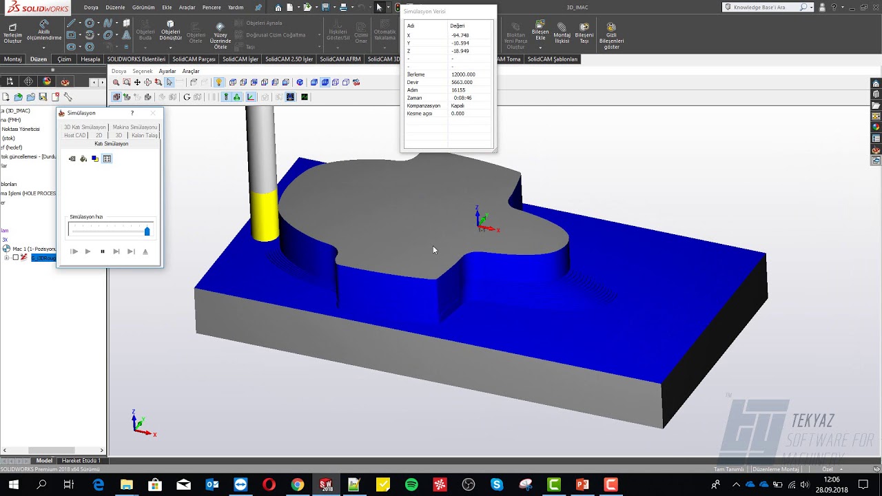SolidCAM 2018 iMachining 3D - YouTube