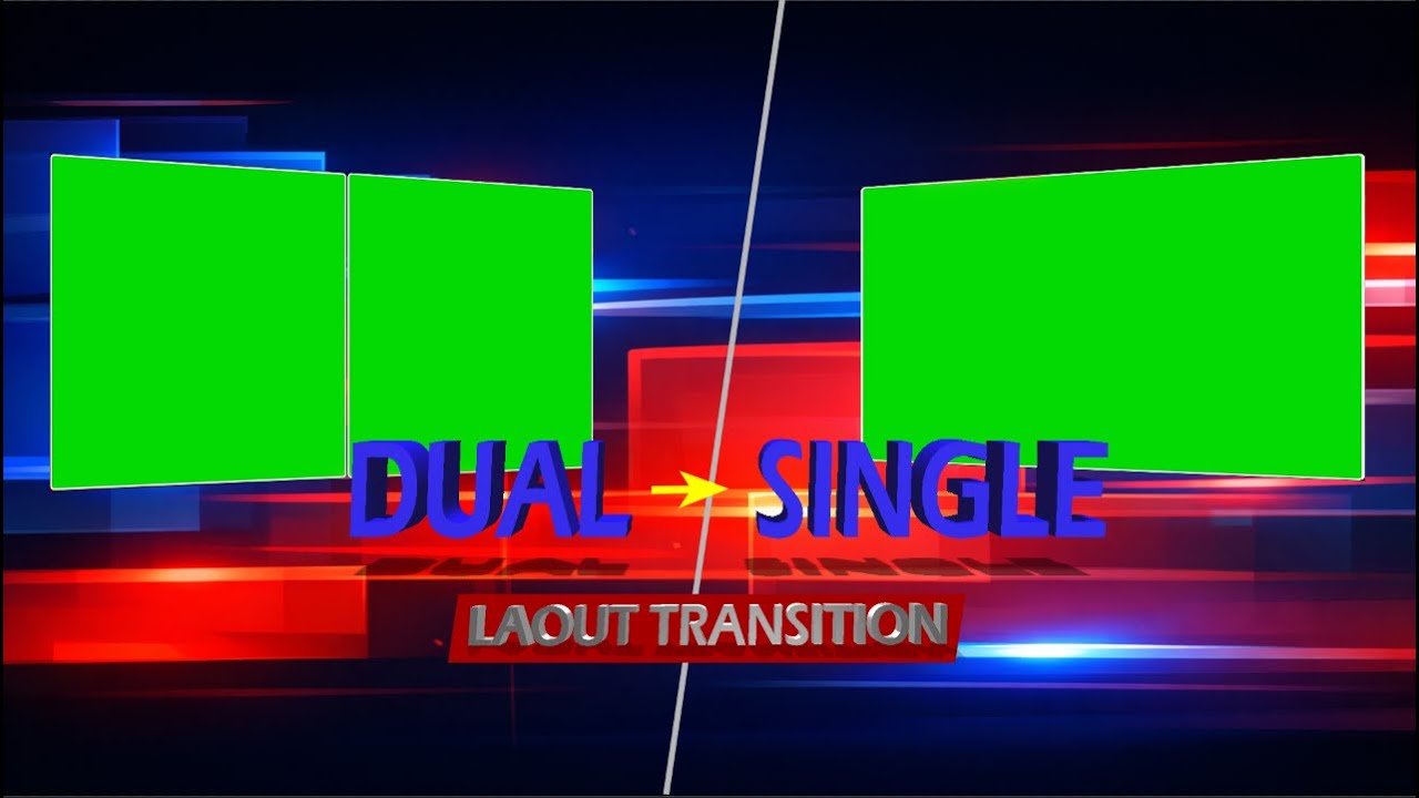 Dual to Single Box News Layout Transition | Broadcast Style | News Box ...