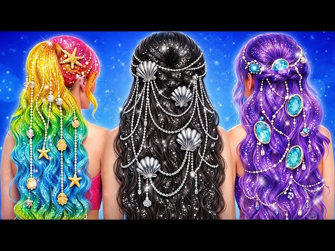 Deniz Kızı Nasıl Olunur | Siyah, Pembe ve Mor Deniz Kızı Kıyafetleri Multi DO Girls