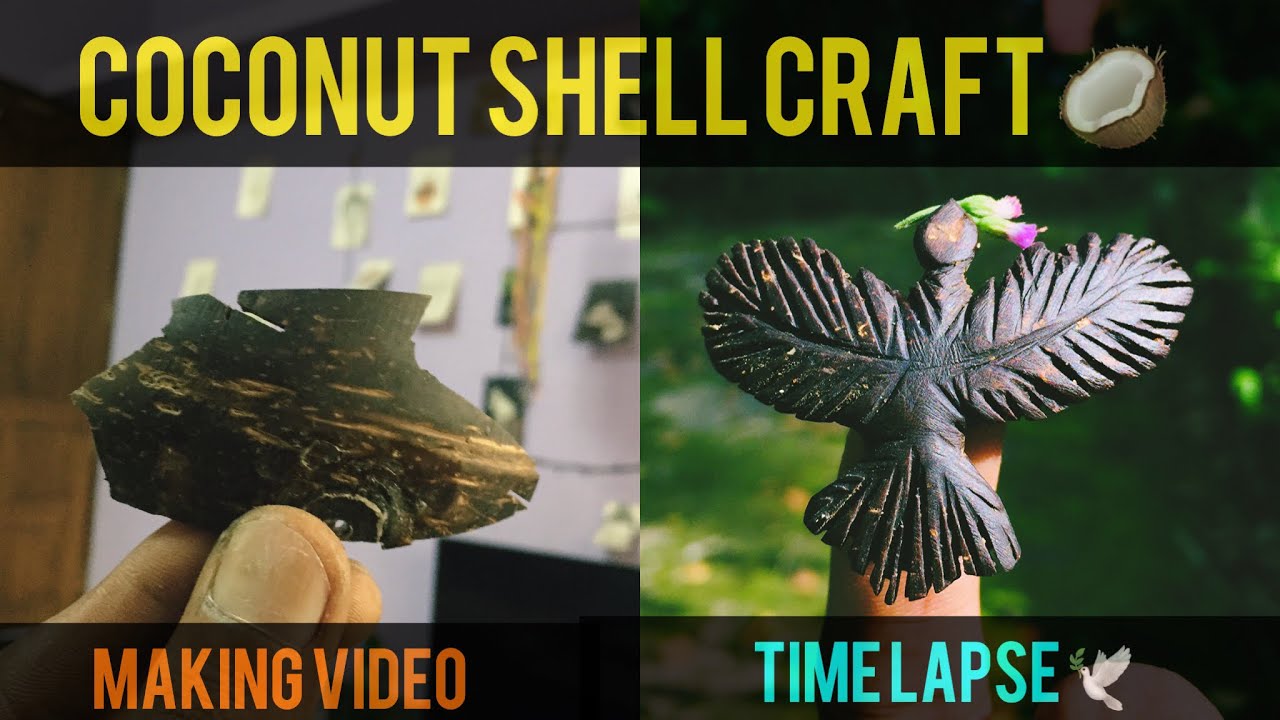 HANDMADE LOCKET | COCONUT SHELL ART | MAKING VIDEO | TIME LAPSE - YouTube