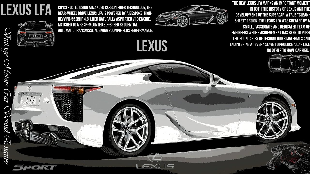 The Lexus LFA is a thoroughbred supercar. A true "clean-sheet" design ...