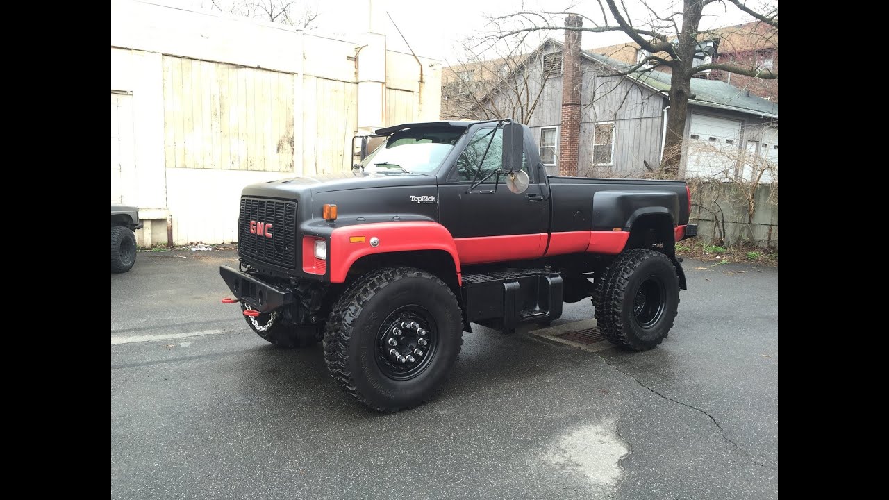 93 GMC TopKick custom pickup - YouTube