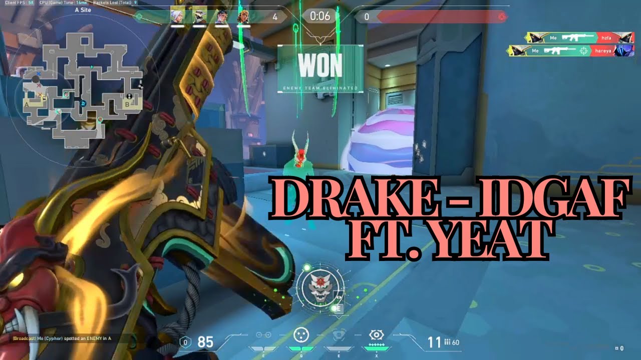 Drake - IDGAF FT. YEAT (sped up) valorant montage - YouTube