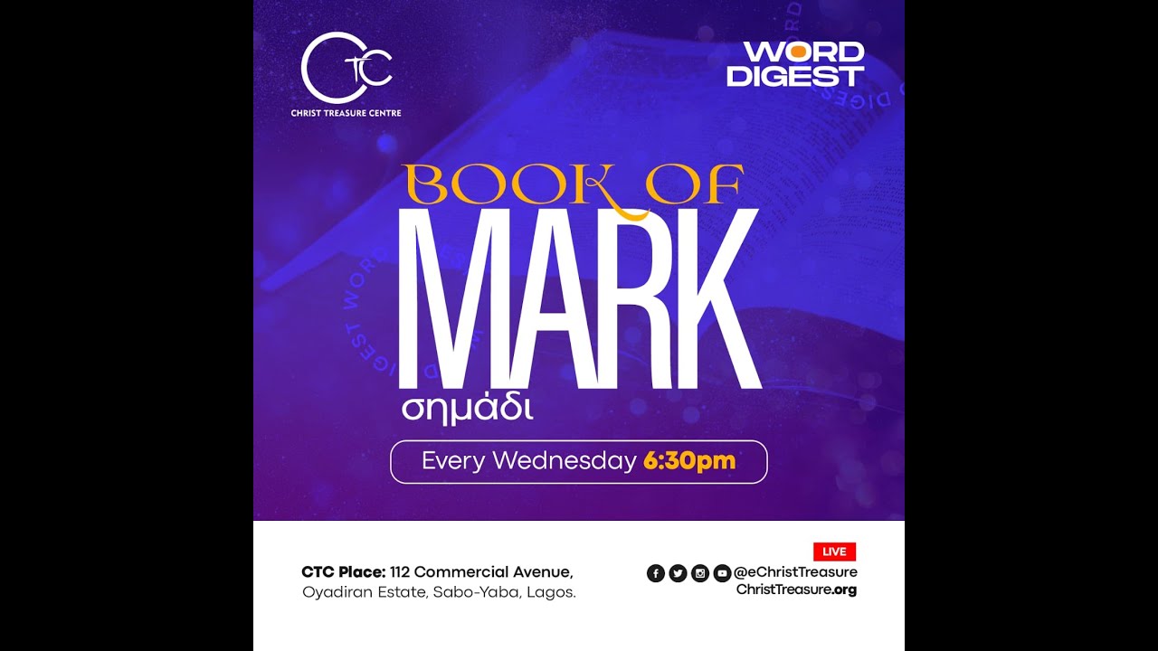 CTC Livestream - WORD DIGEST - BOOK OF MARK - YouTube