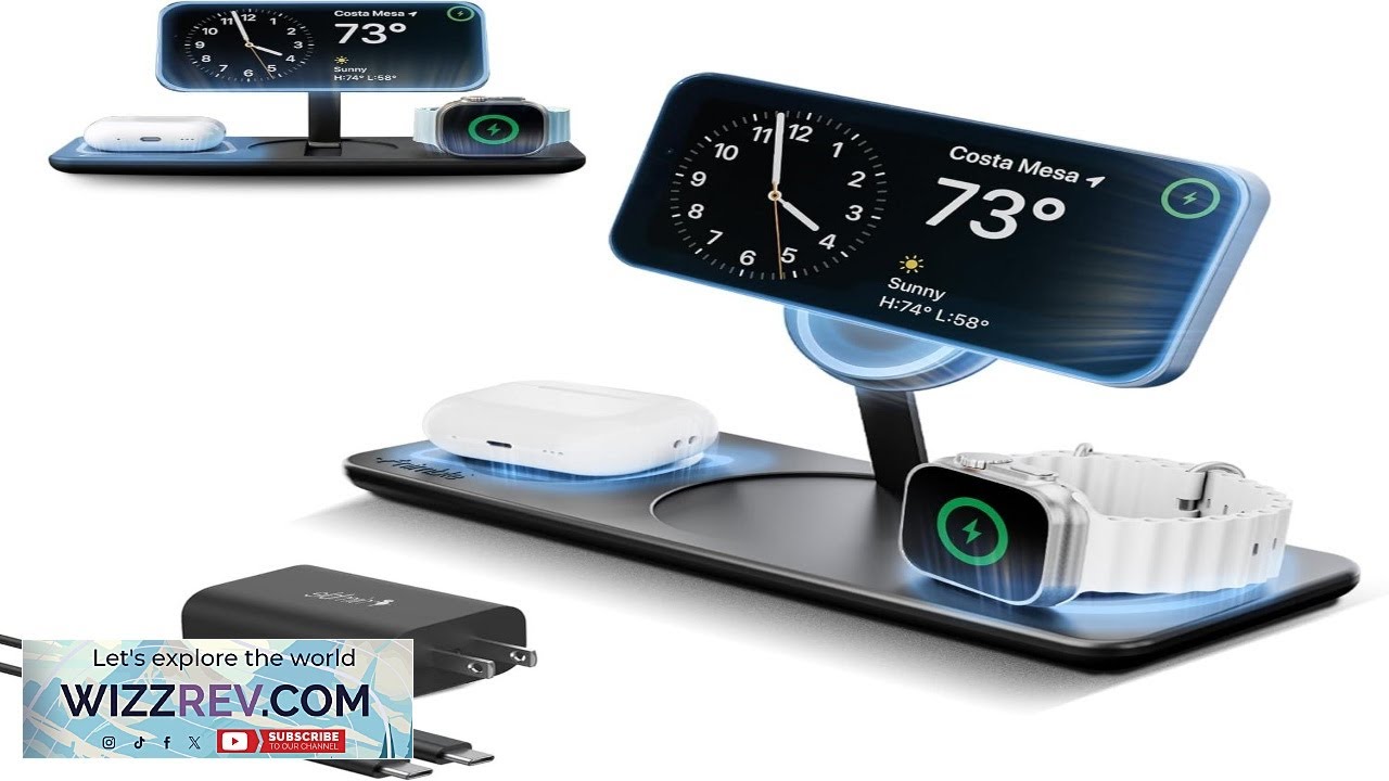Nimble Podium 3 in 1 Wireless Charging Station for Apple Devices Qi2 ...