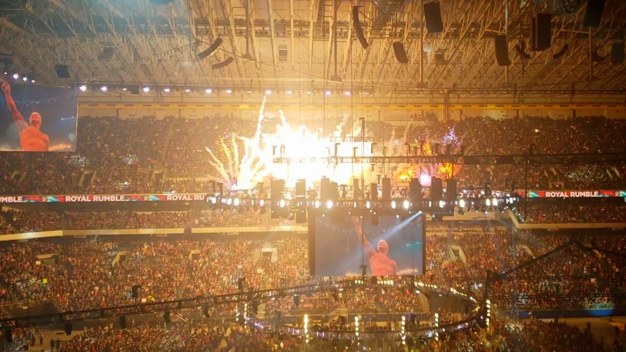 WWE Royal Rumble 2023 Mens pyro celebration live - YouTube