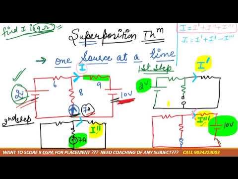 superposition theorem (basic to end)solved examples # manipal MIT B.TECH 1st year # ...