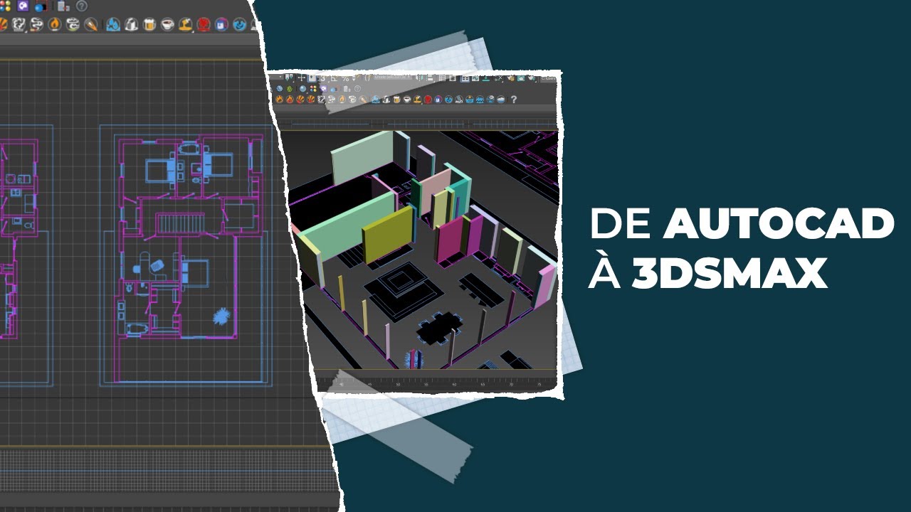 Passer d'un plan Autocad à un modèle 3D avec 3DsMax - YouTube