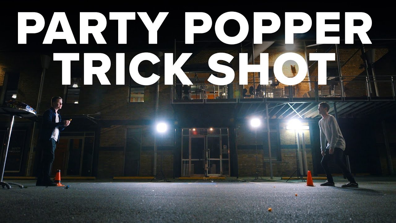 Party Popper Trick Shot - YouTube
