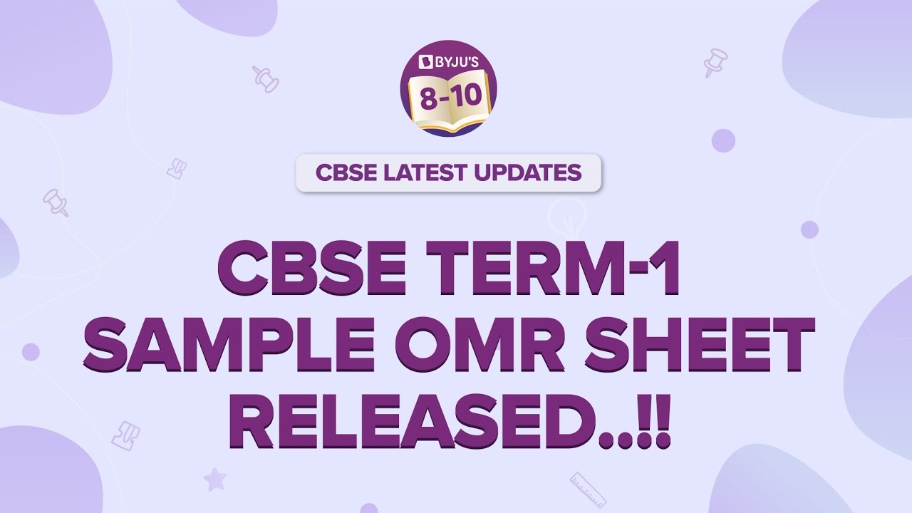 CBSE Term-1 Board Exam: How to Fill OMR Sheet..? | CBSE Sample OMR ...