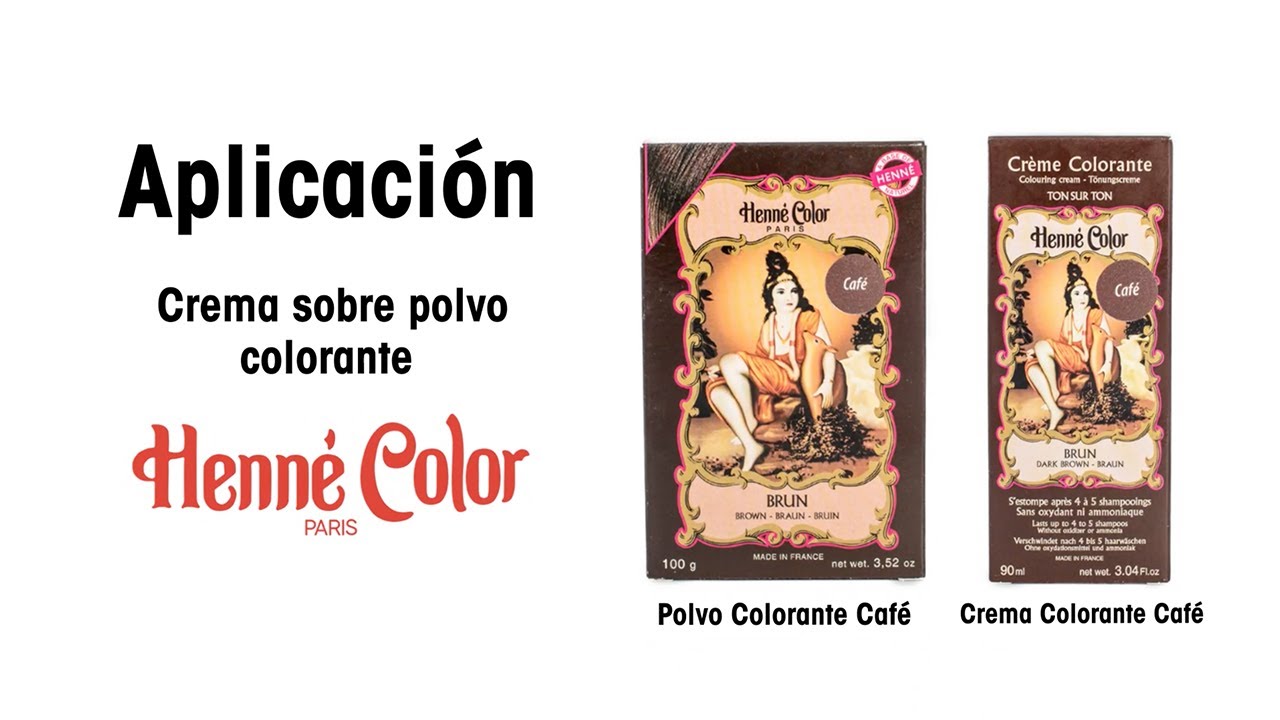 Aplicación de la henna en polvo henna en crema Henné Color - YouTube
