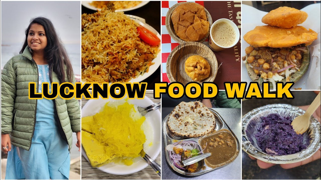 Lucknow Food Walk | Lucknow Food Tour | Street Foods in Lucknow - YouTube