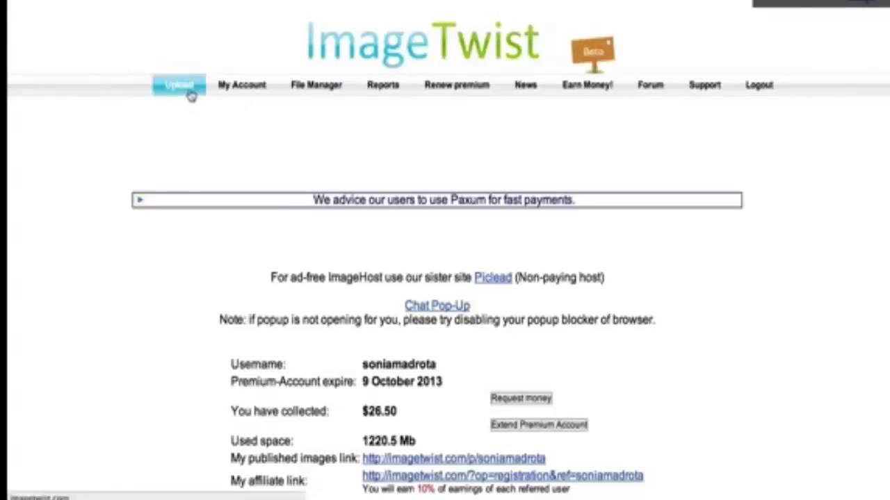 Tutorial para Ganar Dinero con ImageTwist - YouTube