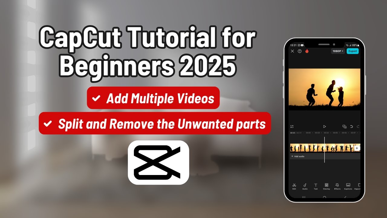 CapCut Mobile Video Editing Tutorial (Add multiple videos & Splitting and removing unwanted ...