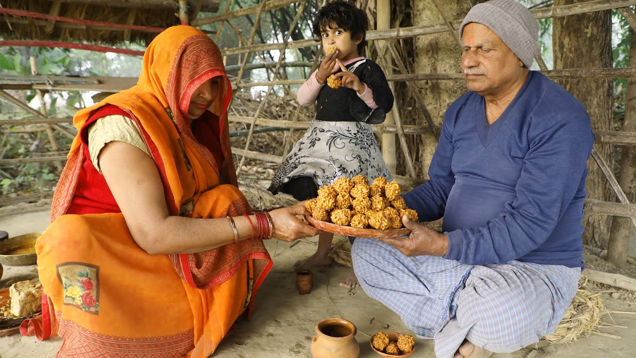Sev Jaggery Laddu recipe - Made Traditionally || Gur Sev ke Laddu ...
