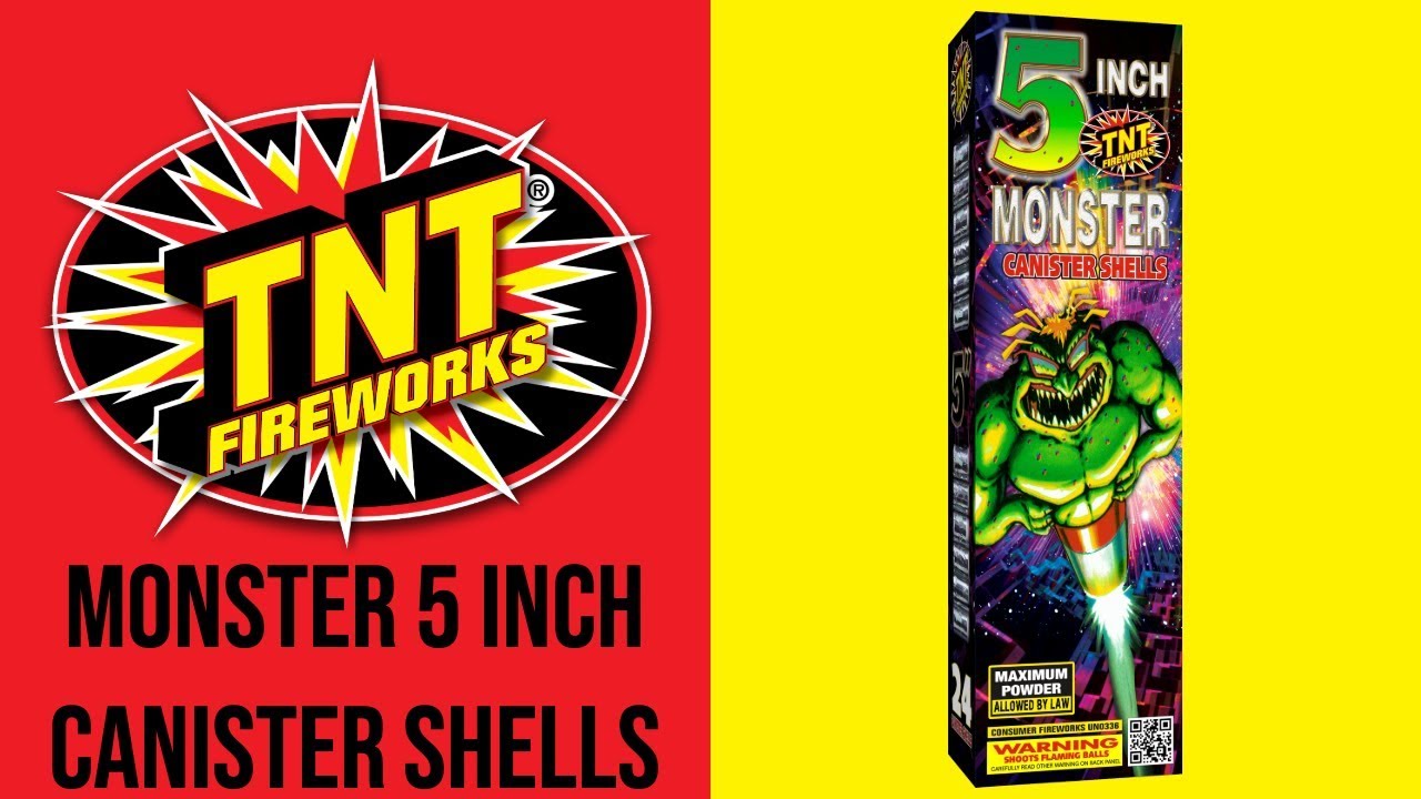 MONSTER 5 INCH CANISTER SHELLS - TNT Fireworks® Official Video - YouTube