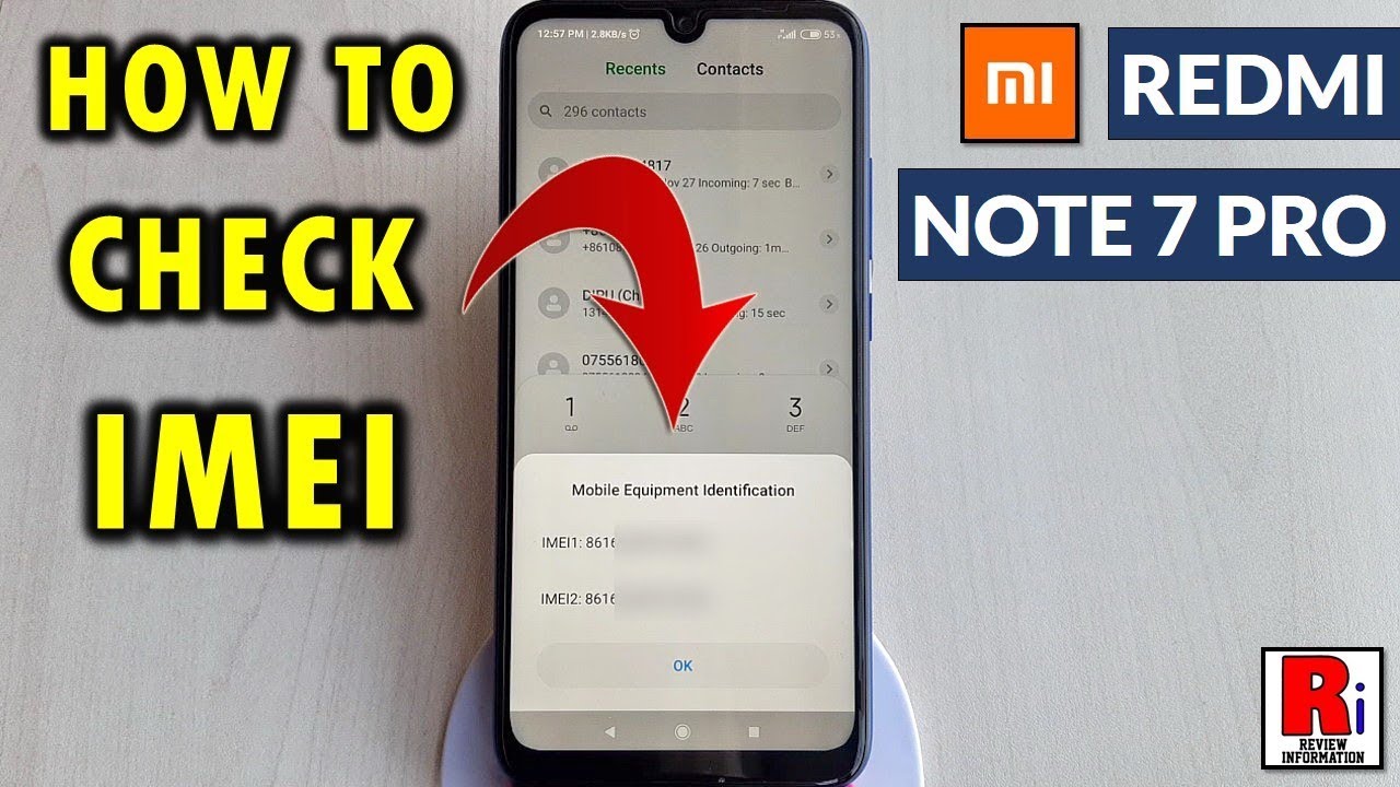 How To Check IMEI Number on Xiaomi Redmi Note 7 Pro - YouTube